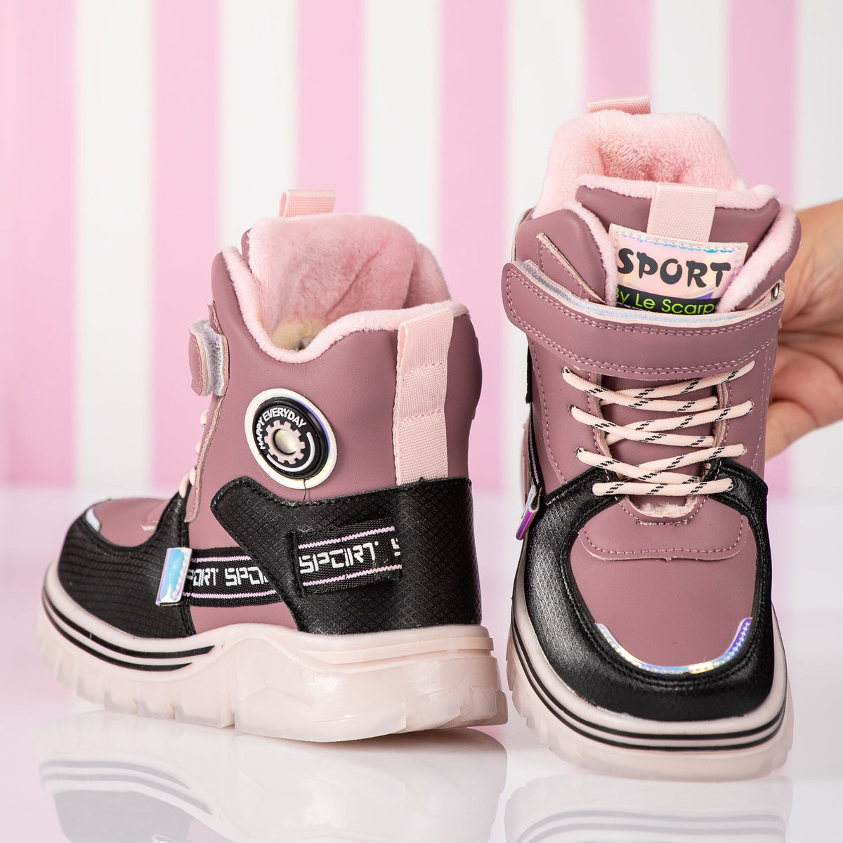 Ghete Copii Roz Imblanite Cod: 232A (AA7)– Lush Fashion