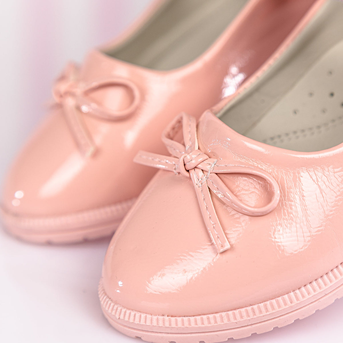 Balerini Copii Roz din Piele Eco Lacuita Jiska Cod: A-1 (L6)– Lush Fashion