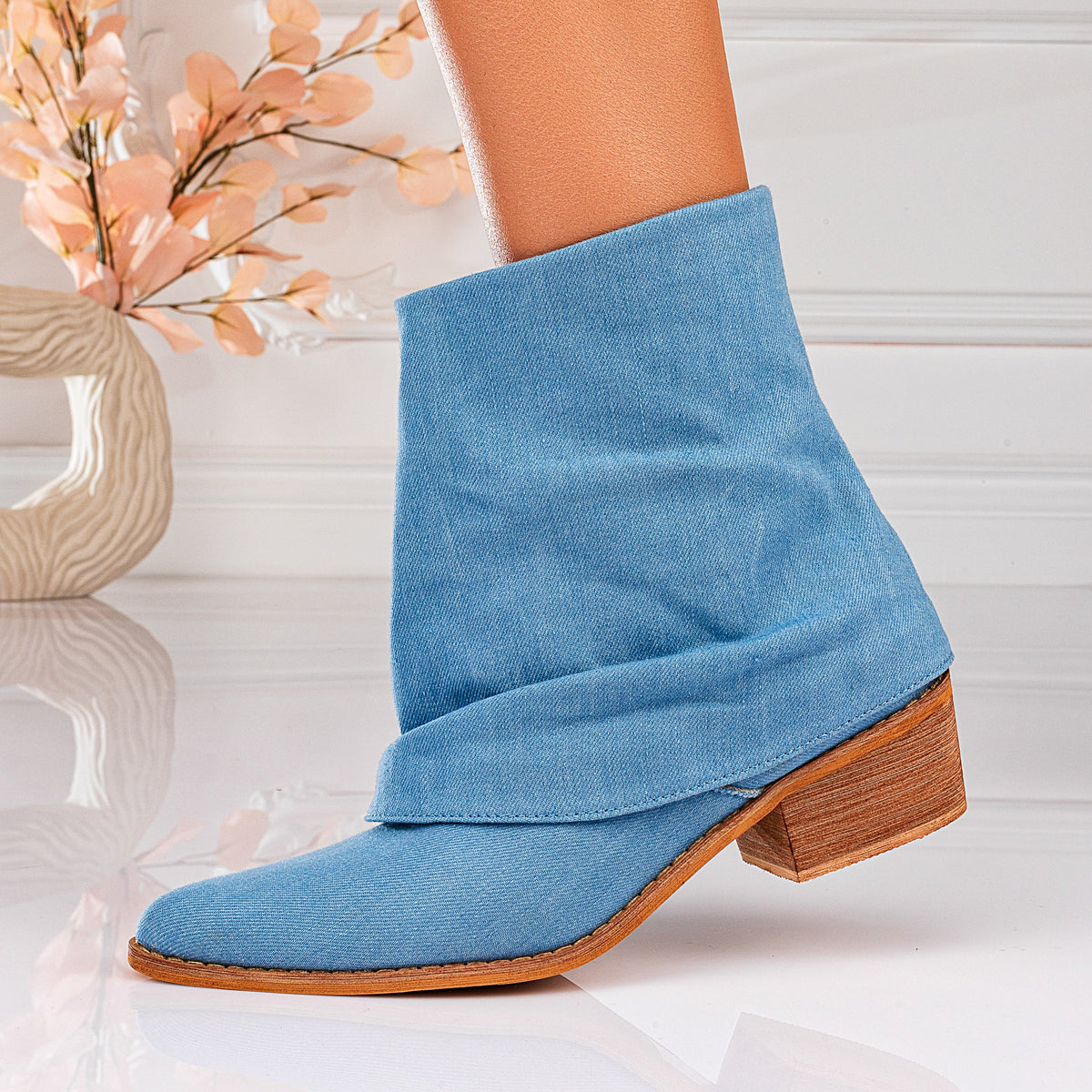 Botine Dama Albastre din Denim Cod: 23515-L10 (K5)– Lush Fashion